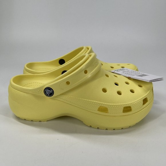 CROCS | Shoes | Crocs Womens Banana Yellow Classic Platform Clog Slide ...